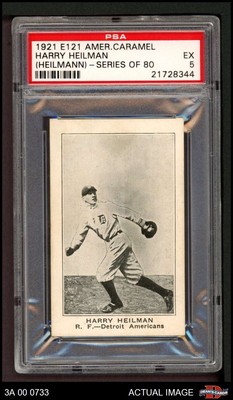 1921 E121-80 American Caramel Harry Heilmann Tigers HOF PSA 5 - EX | eBay