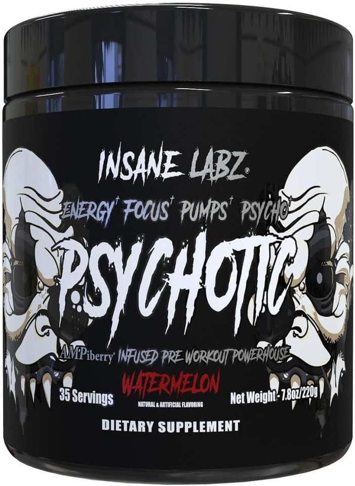 Insane Labz PSY-CHO-TIC BLACK Pre-Workout Energy Focus Pumps 35 Servings New | eBay