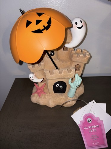 HERE LIES SUMMER Light Up Haunted Sandcastle Beach Halloween SUMMERWEEN ...