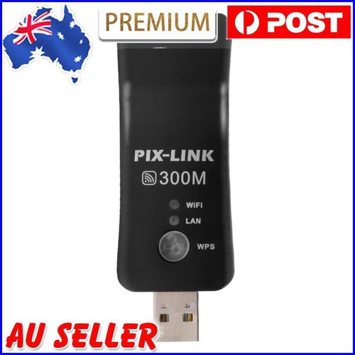 USB TV WiFi Dongle Adapter 300Mbps Universal Wireless Receiver RJ45 WPS ...