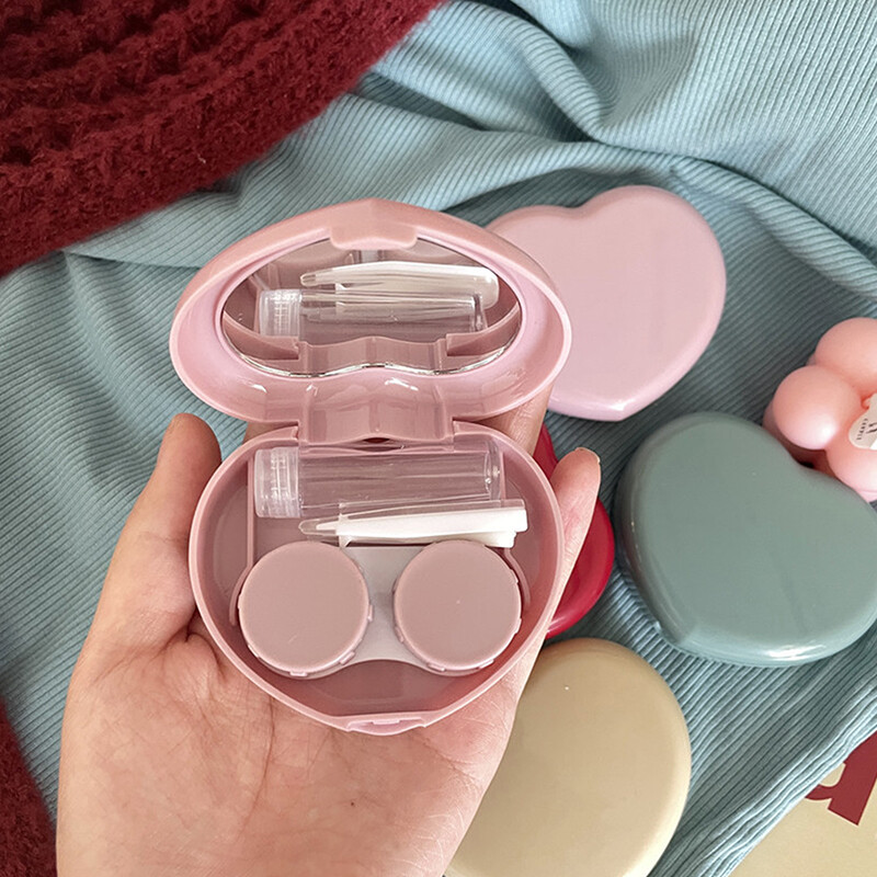 Cute Candy Colored Contact Lens Case Mirror Companion Box Travel Easy ...
