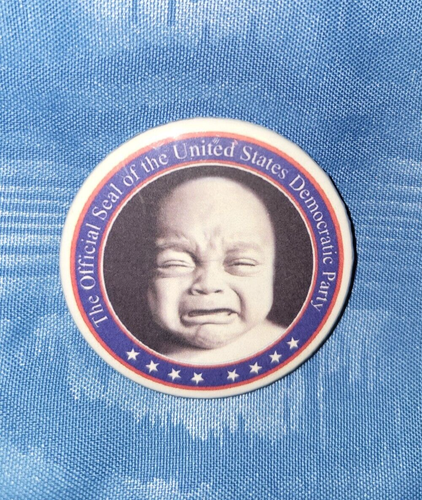 Democrat Party Official Seal, Political Humor Button , New & Never Worn ...