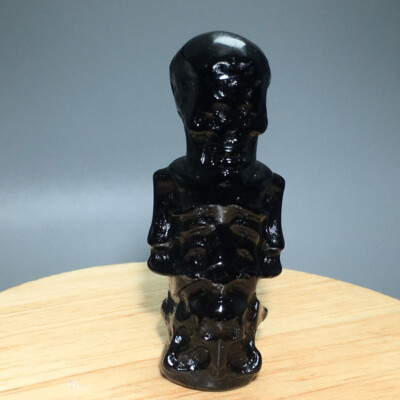 33g Natural Crystal.obsidian.Hand-carved.Exquisite Skeleton skulls ...