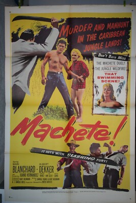 MACHETE! Orig. Movie Poster 1958 Mari Blanchard Albert Dekker the ...