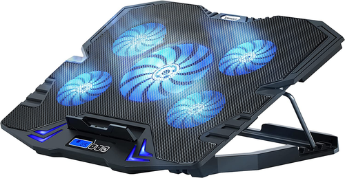 Topmate C5 Laptop Cooling Pad Gaming Notebook Cooler, Laptop Fan ...