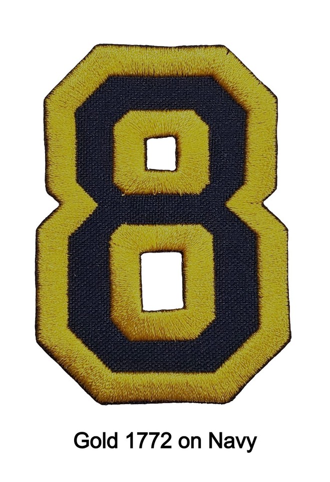 Numbers College Varsity Letterman Embroidered Iron On Patch Customize ...