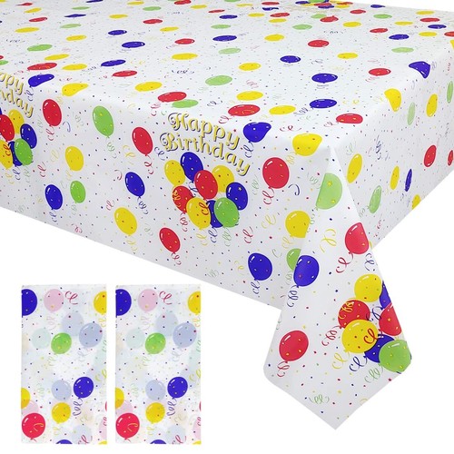 Colorful Balloons Plastic Tablecloth Rectangle - 2 Pcs | eBay