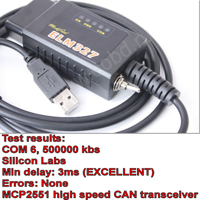ELM 327 USB modified for Ford ELMconfig HS-CAN / MS-CAN Forscan OBD2 ...