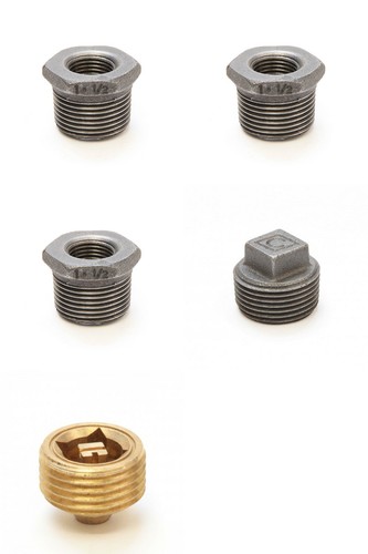 Cast Iron Radiator - RIGHT THREAD 1" - 1/2" FULL SET REDUCING BUSHES ...