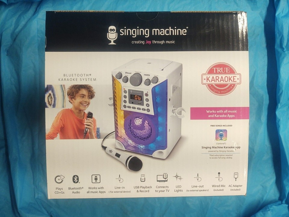 The Singing Machine Bluetooth CD+G Karaoke System, black or white you ...