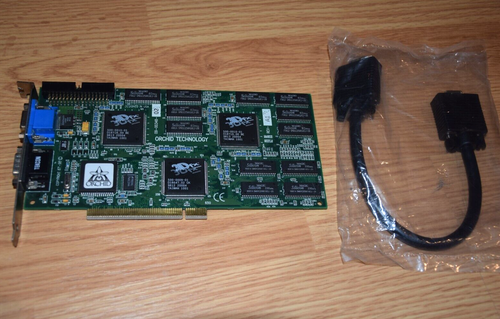 Orchid Righteous 3D Voodoo II 3DFX PCI 12MB with new VGA link Cable | eBay