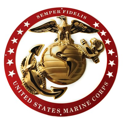 USMC Red Enlisted Marine Corps EGA Insignia Large Wall Emblem | eBay