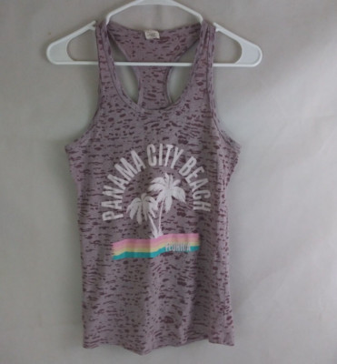 Exist Women's Purple Tank Top With Panama City Beach Florida Design ...