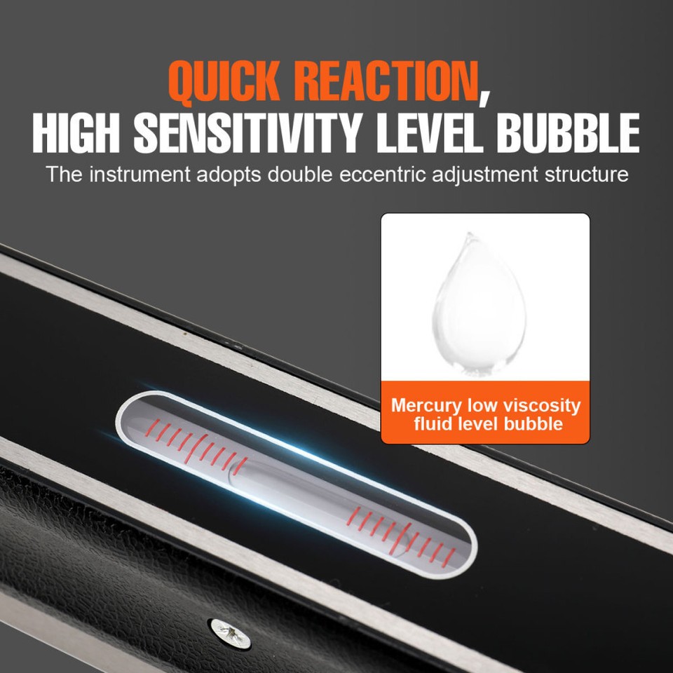 12 Inch Master Precision Level with Wooden Box Accuracy 0.0002/10 Strip ...