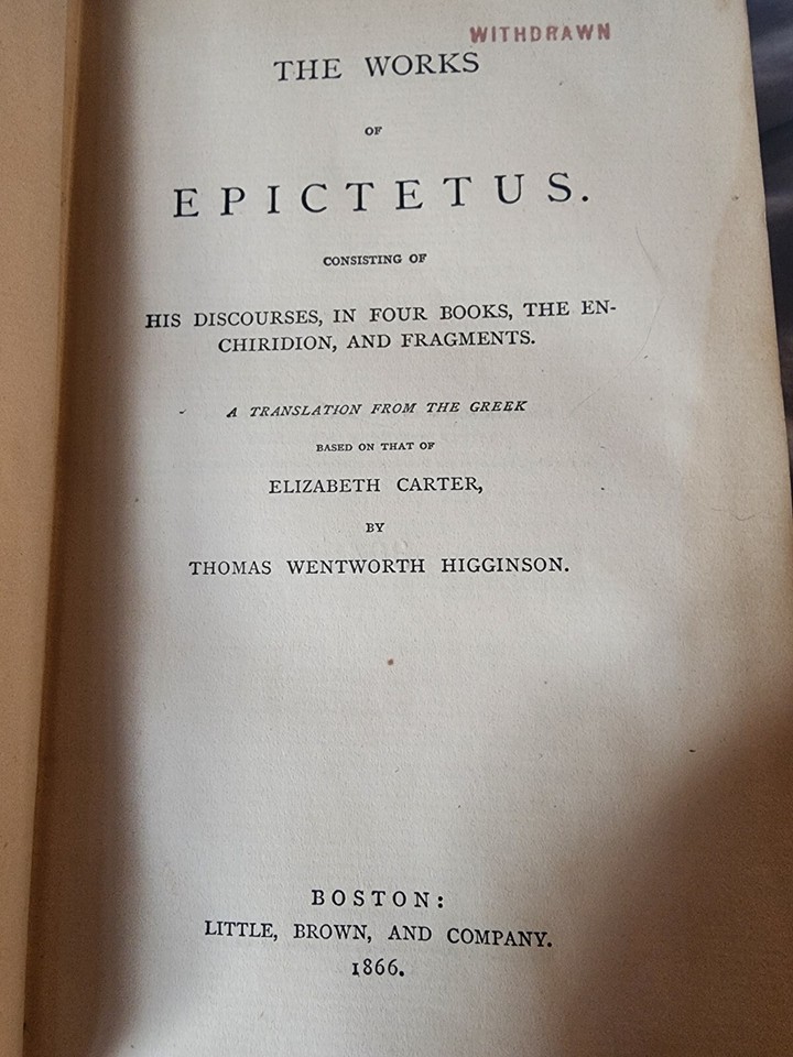 The Works Of Epictetus 1866 | eBay