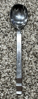 Stanley Roberts * CROSSPOINT SRI Wood Inlay Stainless Flatware Sugar ...