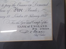 White Five Pound Note in English Banknotes Pre-1952 for sale | eBay