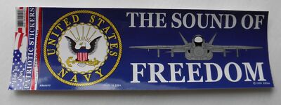 Navy USN Sound of Freedom Bumper Sticker made in USA 9 x 3.2 inches | eBay