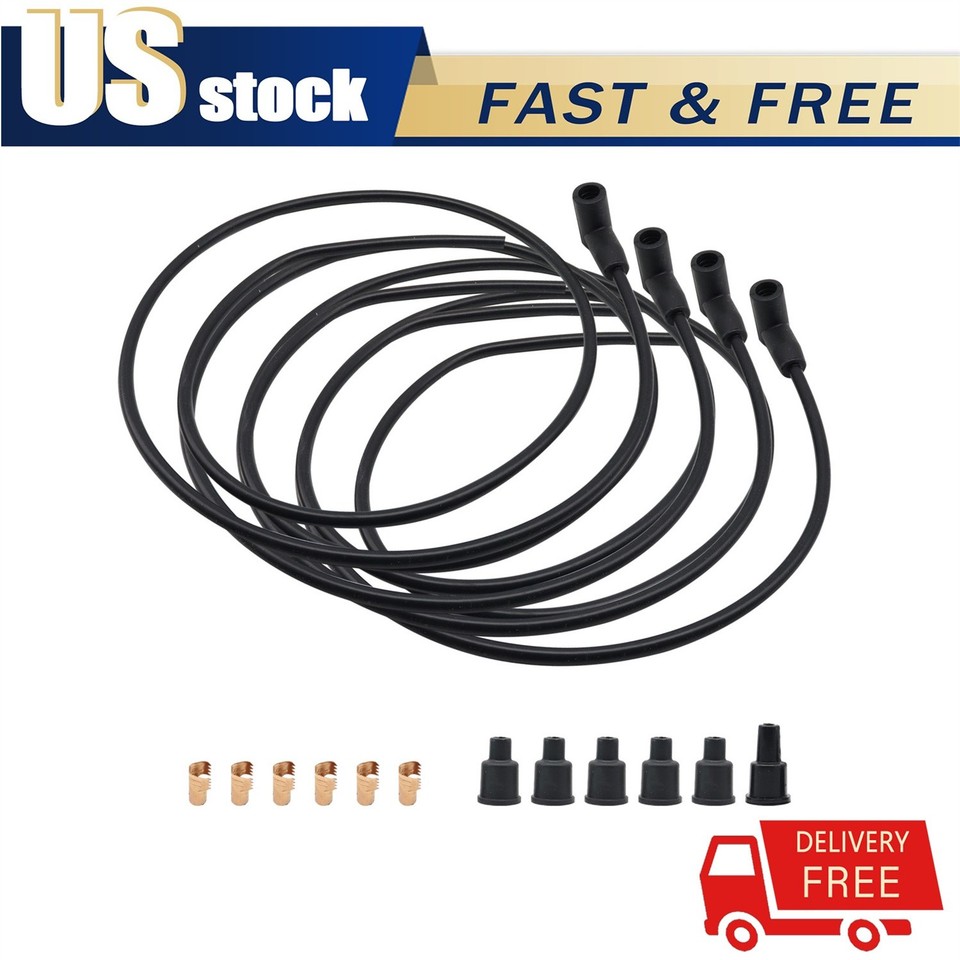 Fits Ford 2N 9N 8N Tractor Front Mount Copper Core Spark Plug Wire Set ...