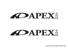 (2) 12" APEX'i Sticker Die Cut Decal Self Adhesive Vinyl apexi logo APEX'i | eBay