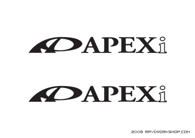 (2) 12" APEX'i Sticker Die Cut Decal Self Adhesive Vinyl apexi logo ...