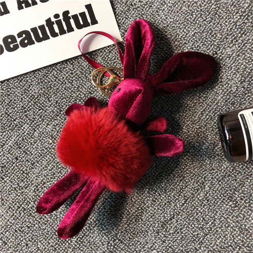 Adorable Rabbit Keychain Charm For Women Soft And Plush Material ...