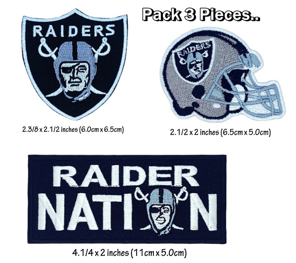 Raiders Football Logo Embroidery Patches ,iron ,sew *TH- USA BY USPS ...
