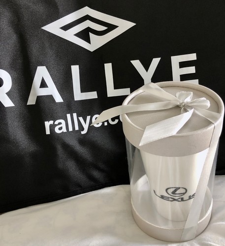 Lexus Logo White Ceramic Travel Mug Cup Tumbler Lid & Black Fabric ...