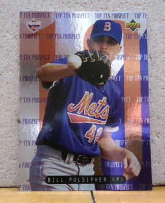 BASEBALL CARD UPPER DECK TOP TEN PROSPECT BILL PULSIPHER BINGHAMTON ...