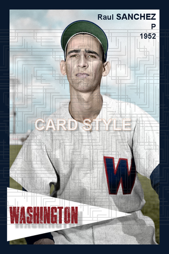 Raul Sanchez - 1952 Washington Senators - choose a size - colorized ...