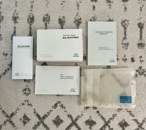 2014 14 HYUNDAI ELANTRA OWNER'S MANUAL BOOK SET G97 | eBay