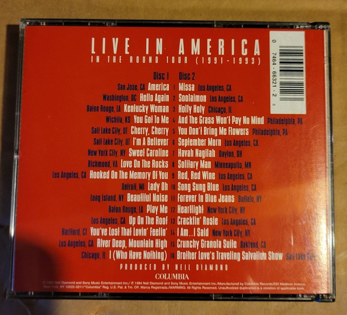NEIL DIAMOND LIVE IN AMERICA CD | eBay