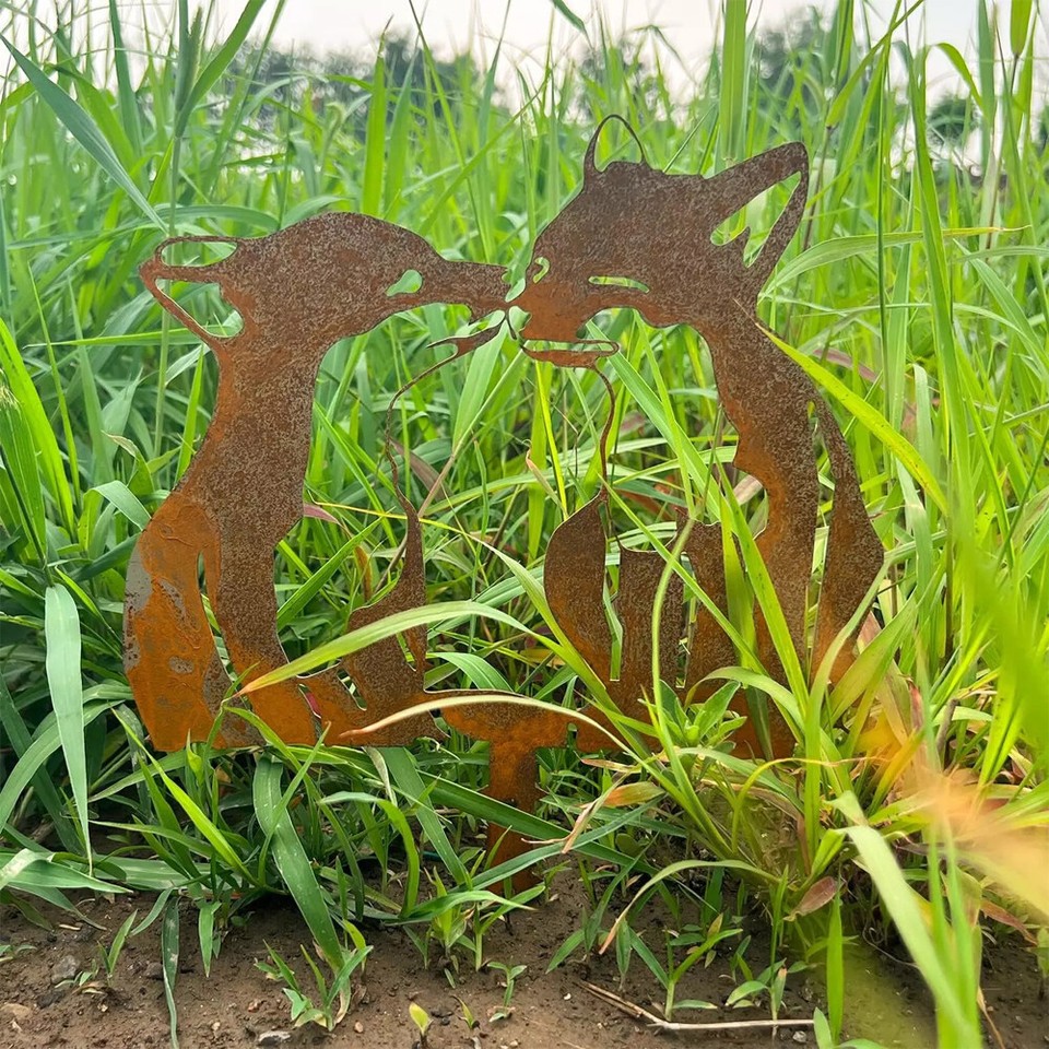 Garden Patio Decor Steel Metal Animals Shaped Corten Steel Ornament ...