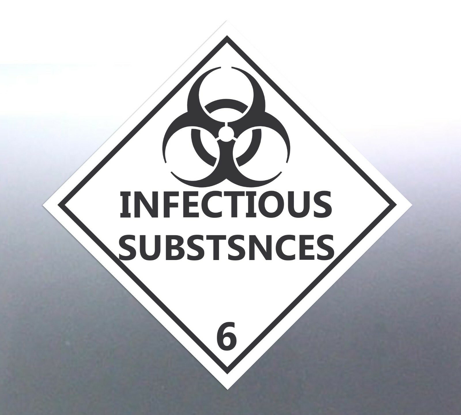 220 mm infectious substances 6 Decal Safety Material Sticker hazard ...