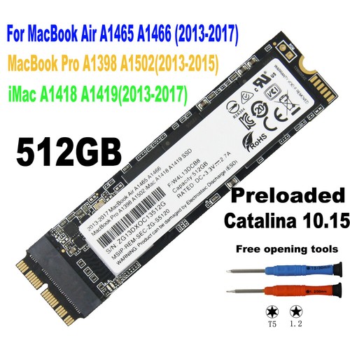 NEW 11" &13" MacBook Air A1465 A1466 512GB PCIe SSD Drive State 2013 ...