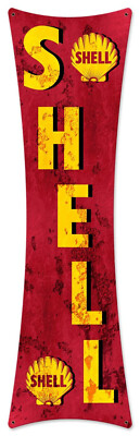 SHELL CLAM SHELL BOW TIE 18" HEAVY DUTY USA MADE METAL AGED ADVERTISING ...