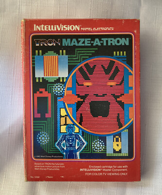 Mattel Intellivision Tron: Maze-A-Tron Video Game No.5392 Complete 1982 ...