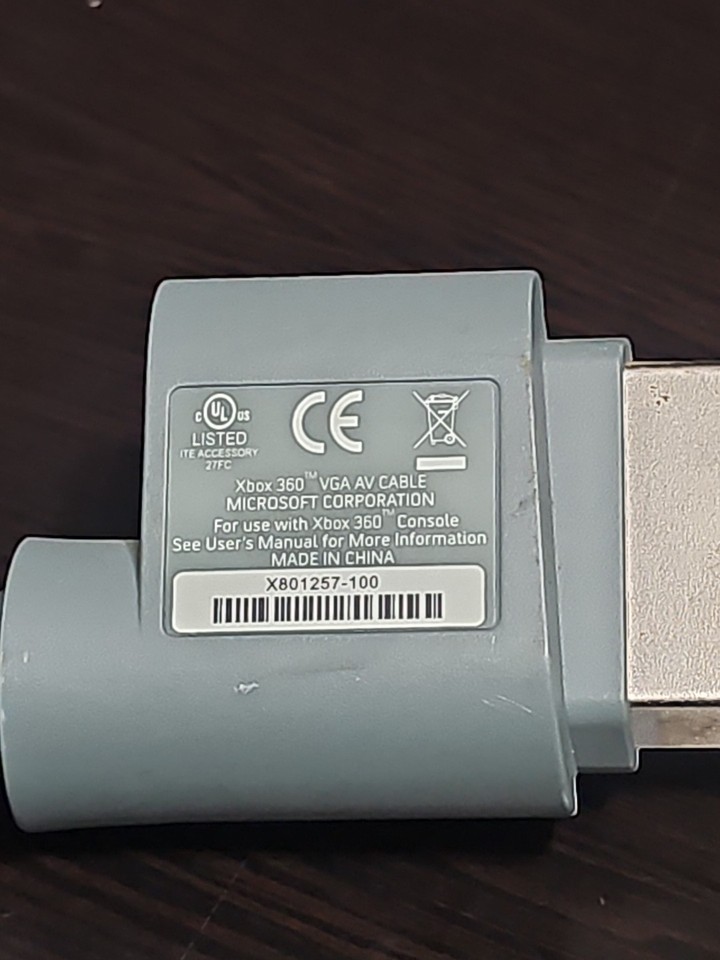 Official OEM Genuine Microsoft XBOX 360 VGA HD AV Cable | eBay