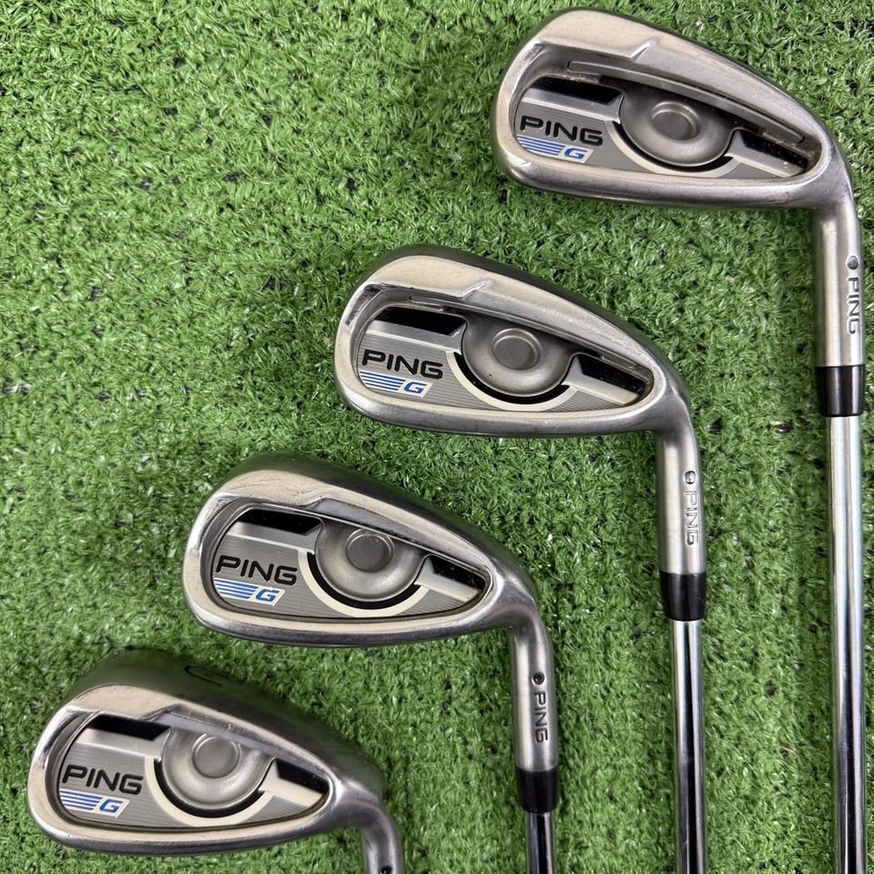 Ping G Series 2016 Iron Set 5-PW UW Set Stiff Flex Black Dot AWT 2.0 ...