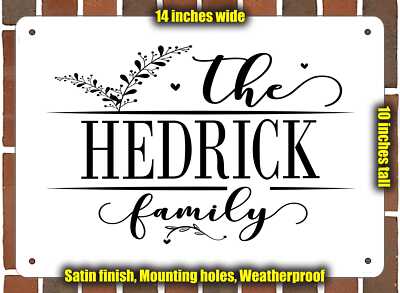 Hedrick Family Decorative Metal Door or Wall Plaque (Style 2) | eBay