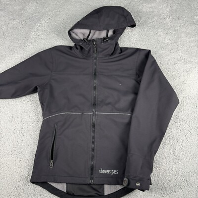 Vintage Showers Pass Artex Windbreaker Jacket Mens Small Black Hooded ...