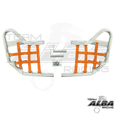 TRX 400EX TRX400EX Honda Nerf Bars Alba Racing Silver/Orange 211 T1 SO ...