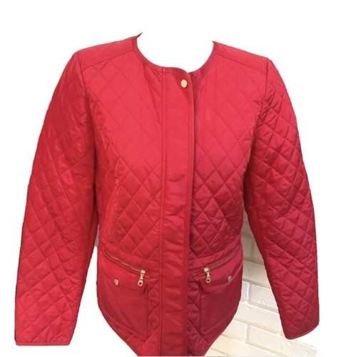 talbots red quilted jacket - Gem