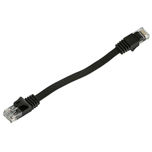 6" Flat Cat5E UTP Stranded Network Ethernet Patch Cable Black Cat5 RJ45 ...