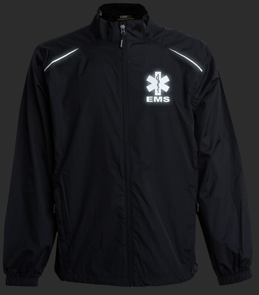 EMS windbreaker, REFLECTIVE logo, zip-up jacket, First Responder | eBay