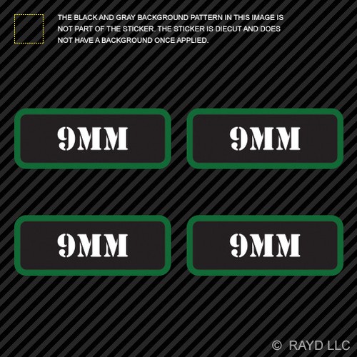 (4X) 9MM Ammo Can Labels for Ammo Case Sticker Decal 9 MM 2A molon ...