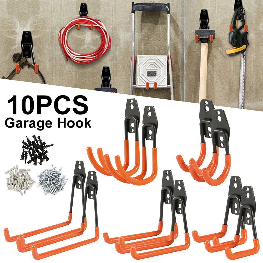 10 Packs Garage Hooks, Bike Hooks ,Storage Hooks Heavy Duty Ladder ...