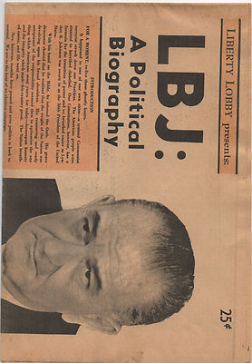 1964 Newspaper LBJ A Political Biography issued by Liberty Lobby | eBay