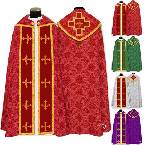 Unisex Church Catholic Vestments Cape Cloak Priest Celebrant Chasuble ...