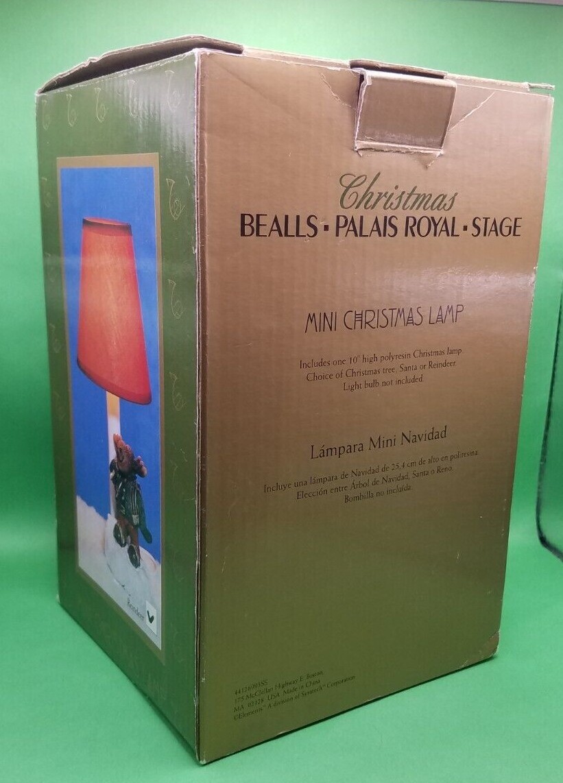 VTG 80s Open Box Bealls Palais Royal Santa Christmas Penguin Red Mini ...